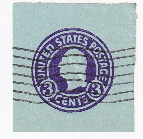 STAMP SCOTT U439 "Washington - Blue Paper" 3 CENT 1917 USED FANCY ...