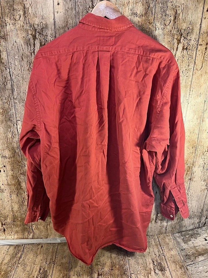 Thomas Burberry Shirt Buttoned Long Sleeve Red UK Mens Size XL | eBay UK