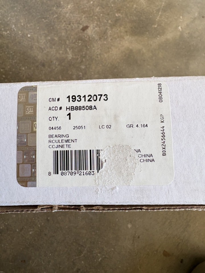 New ACDelco HB88508A GM 19312073 Drive Shaft Center Support Bearing ...