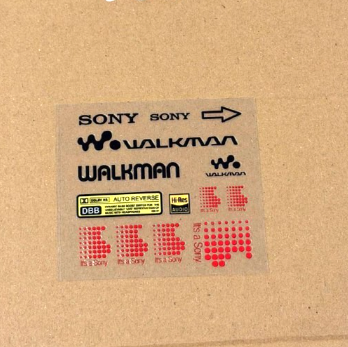 Set of Retro Sony Walkman Player Vinyl Sticker Decal Logo Badge Label ...