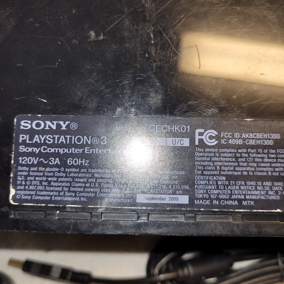 Sony PlayStation 3 CECHK01 80GB PS3 Fat Console + 6 Games, 2 ...