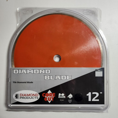 12" WET Diamond Blade for Soft Tile (#87715) 0.080" Thick x 1" Bore ...