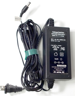 Challenger Cable Sales Model #PS-2.1-12-25DAC Switching Power Supply ...