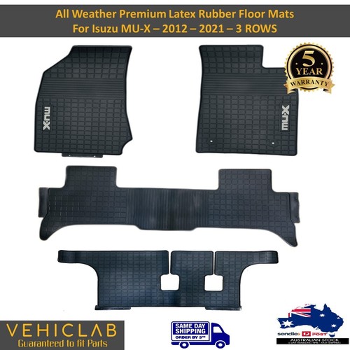 All Weather Heavy Duty Rubber Floor Mats for Isuzu MU-X MUX -2012- 2022 ...