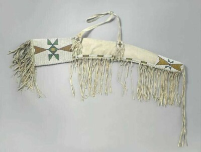 Indian Beaded Rifle Scabbard Sioux Style Suede Leather Native American ...