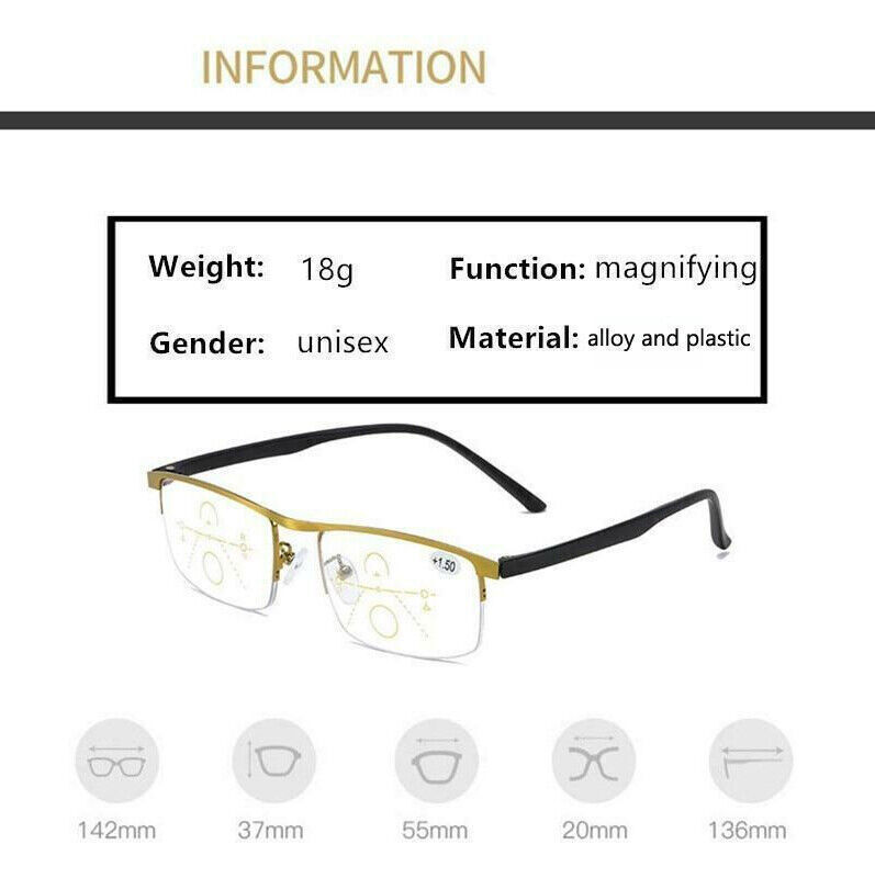 German Intelligent Color Progressive Auto Focus Reading Glasses See ...