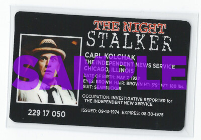 KOLCHAK NIGHT STALKER ID CARD (Laminated License) | eBay