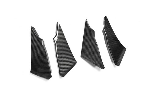 For Nissan 350Z Z33 03-05 Carbon Fiber Front Bumper Canards Splitter ...