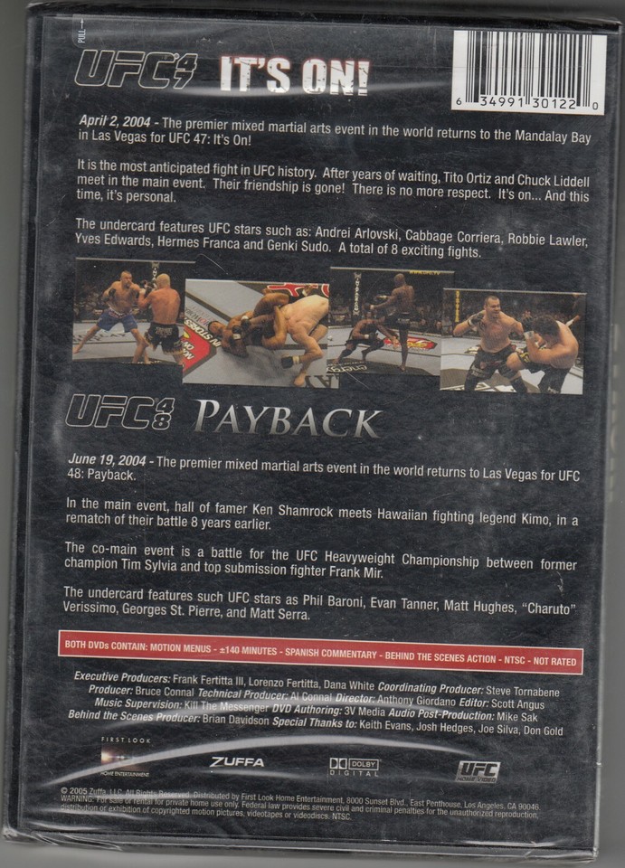 UFC 47 & 48 2 Pack (2005) NEW SEALED DVD Ultimate Fighting Championship ...