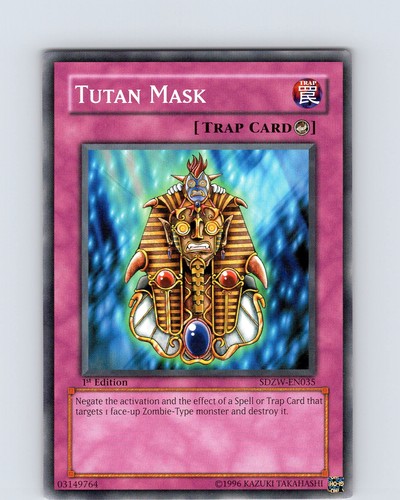 Yu-Gi-Oh TCG Tutan Mask SDZW-EN035 1st Edition Regular Common Card LP ...