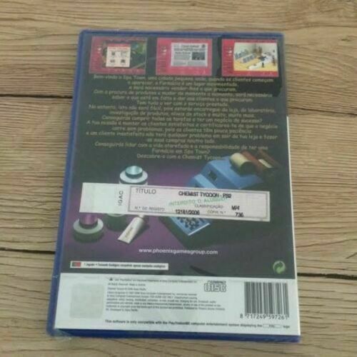 Chemist Tycoon Sony Playstation 2 PS2 Phoenix PAL PT English Exclusiv ...