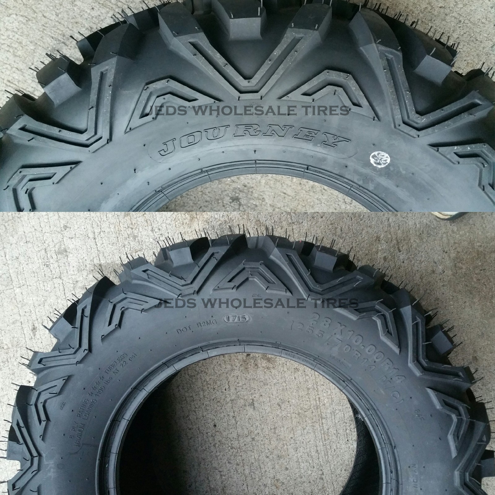 2) ATV TIRES 28x10-14 28/10-14 28x10.00-14 28/10.00-14 Bighorn COPY ...