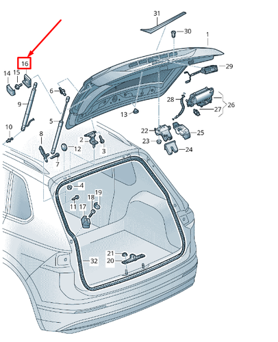 NEW SKODA KODIAQ NS REAR LID ADJUSTABLE STOP BUFFER 5E9827499B | eBay UK