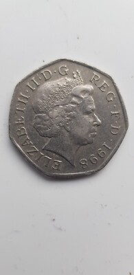 1998 Very Rare Valuable 50p Britannia Shield Fifty Pence Coin Certified ...