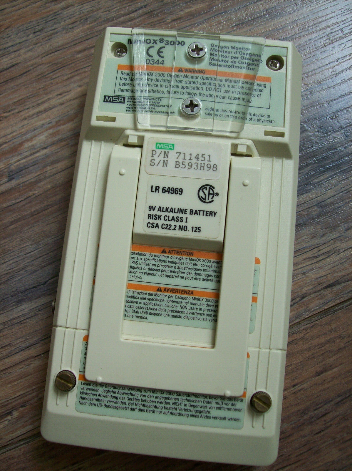 MSA MiniOx ® 3000 Domestic Oxygen Monitor | eBay