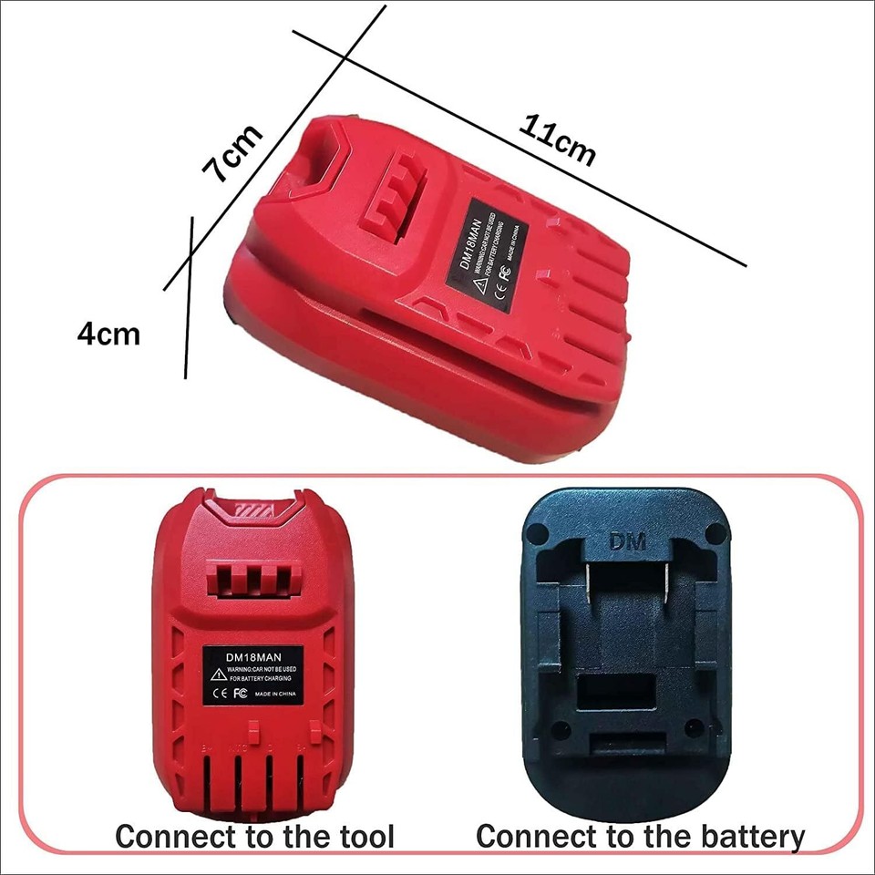 Adapter for Dewalt Milwaukee 18V Li-ion Battery to for Craftsman 20V ...