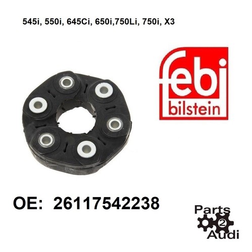 FEBI DRIVESHAFT FLEX DISC JOINT MANUAL TRANSMISSION; BMW E60 E61 E63 ...