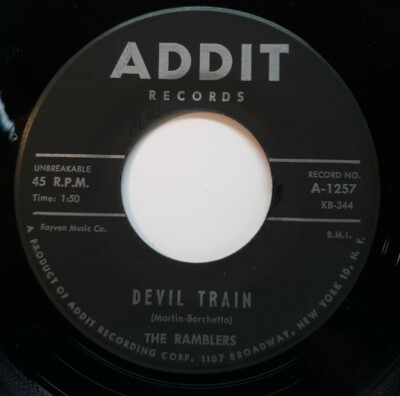 ROCKABILLY 45 RPM THE RAMBLERS, DEVIL TRAIN / RAMBLING | eBay