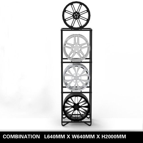 22" Wheel Display Rack For Rims And Wheels Up To 22" | Black | Showroom ...