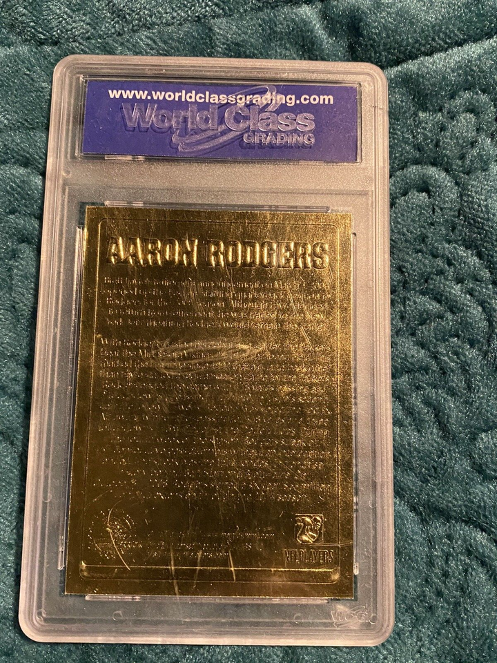 🏈 2008 Merrick Mint Gold Sculpted Aaron Rodgers Signature Edition WCG ...