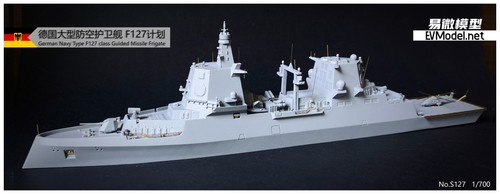 EVModel S127 1/700 German Navy Type F127 class Guided Missile Frigate w ...