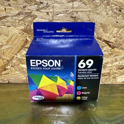Genuine Epson 69 Black Cyan Magenta Yellow Ink Cartridge Combo Pack Exp ...