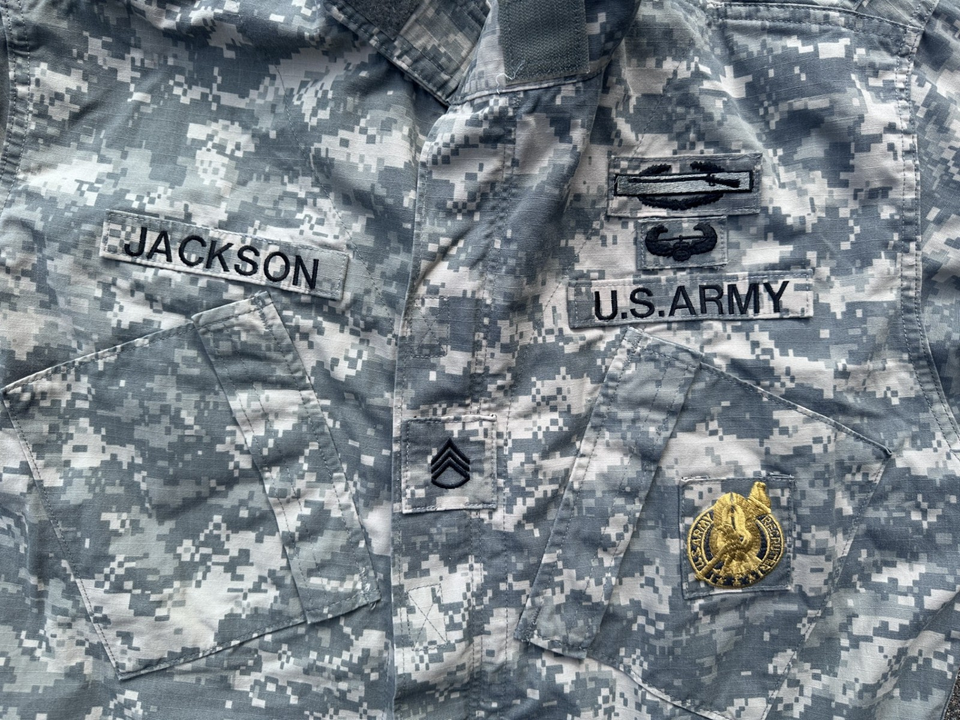 US Army UCP Jacket 14 Patches 196th Brigade Recon Ranger Raider Jungle ...