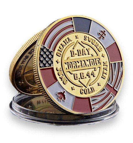 World War 2 Double Sided Gold Plated Coin War Poppy Collection Storming ...