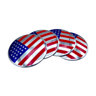 4Pcs United States US American Flag Logo Car Truck Wheel Center Hub Cap ...