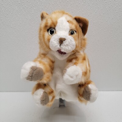 Folkmanis Orange Tabby Kitten Cat Hand Puppet Realistic Full Body Plush ...