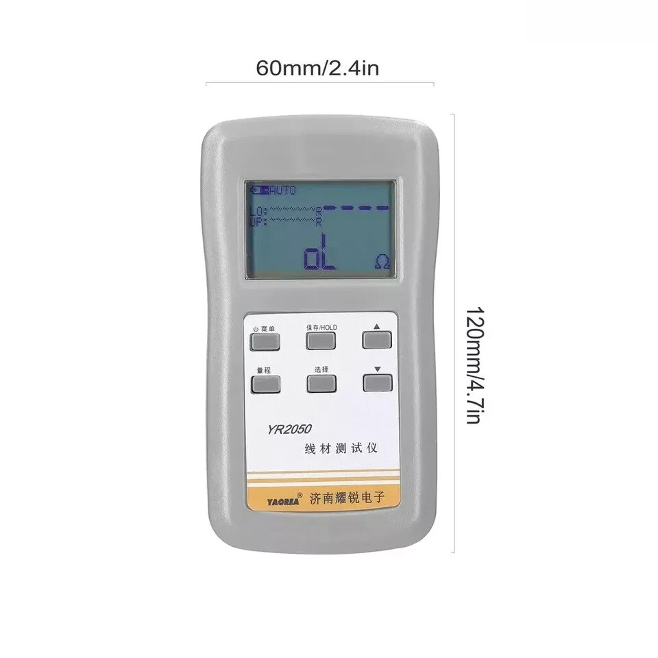 Handheld DC Micro Ohm Meter 4-Wires Milliohm Meter Low Resistance Meter ...
