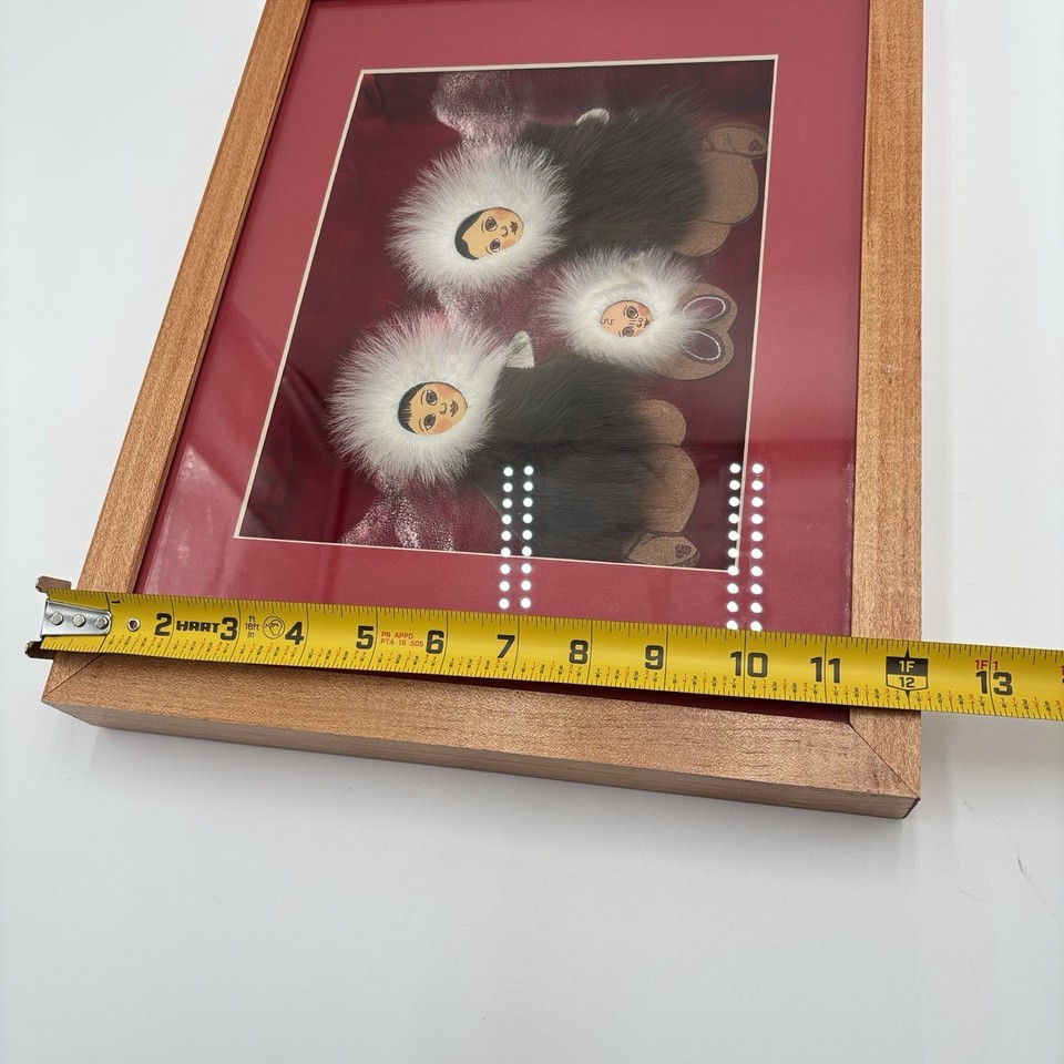 Meribeth Orock Pilot Point Alaska Eskimo dolls with fur parkas Framed ...