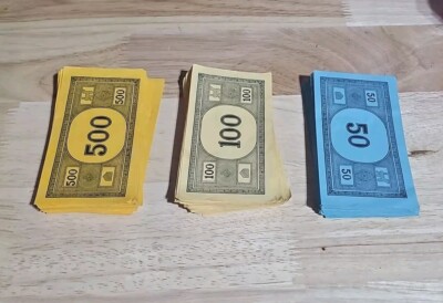 Vintage Monopoly Paper Money Larger $ Bills 1940s WWII Era Copyright ...