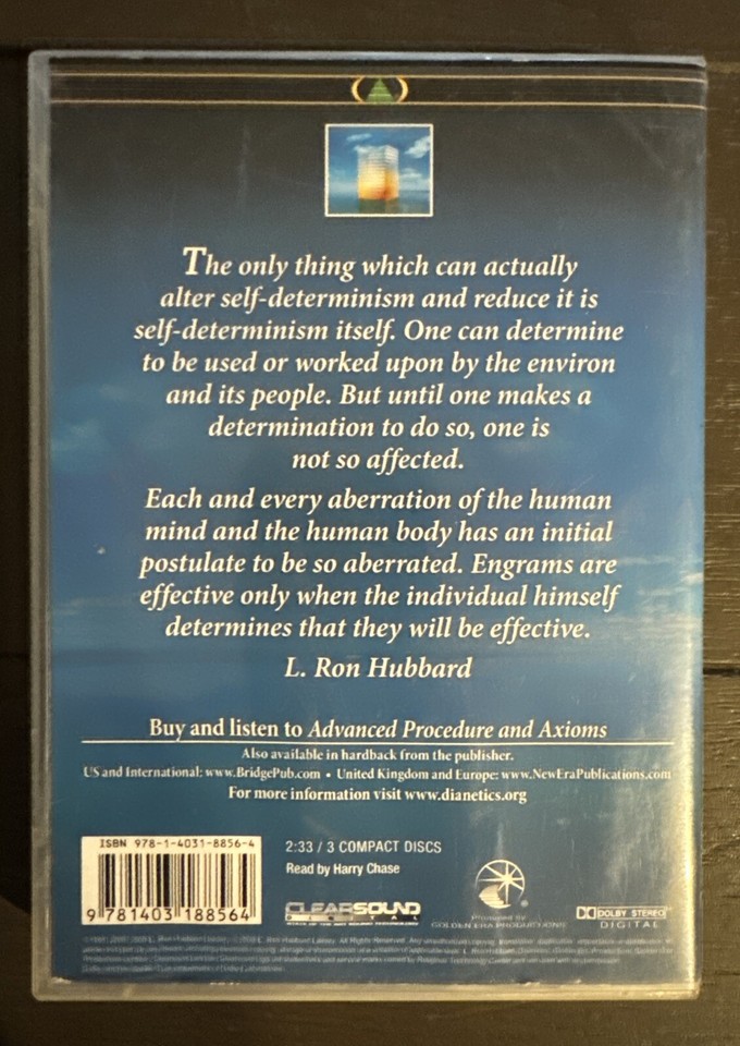 Advanced Procedures +Axioms By L. Ron Hubbard Audiobook 3-CD Set ...