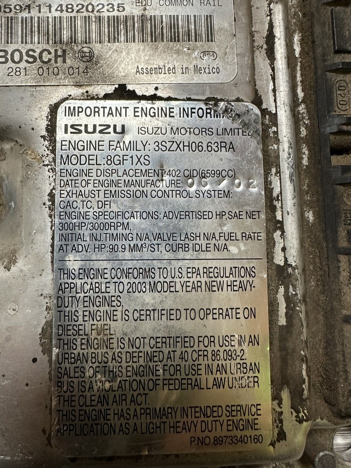 01-04 Chevy / GMC 6.6L Duramax LB7 Fuel Injection Control Module FICM ...