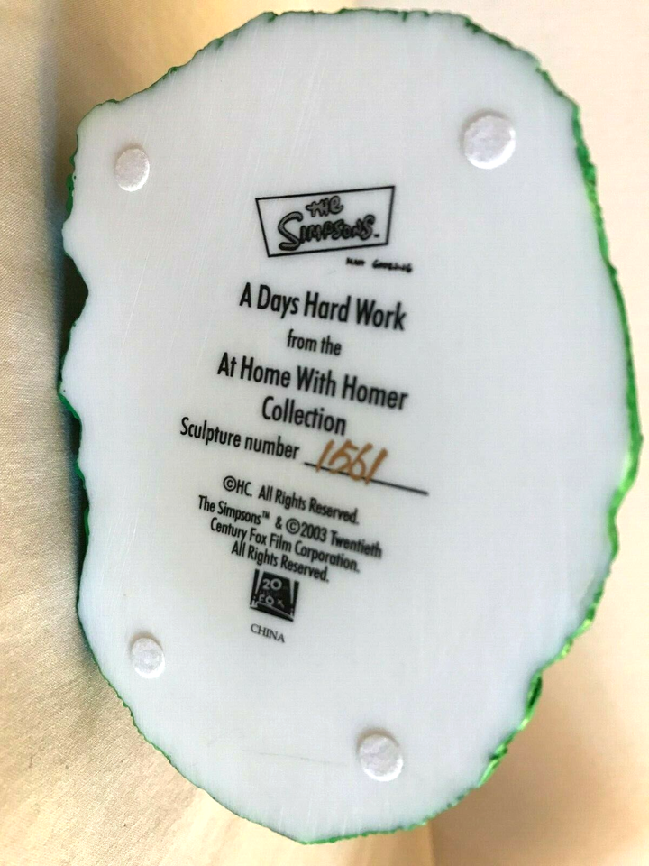 SIMPSONS HAMILTON "A DAYS HARD WORK" At Home with Homer Collection ...