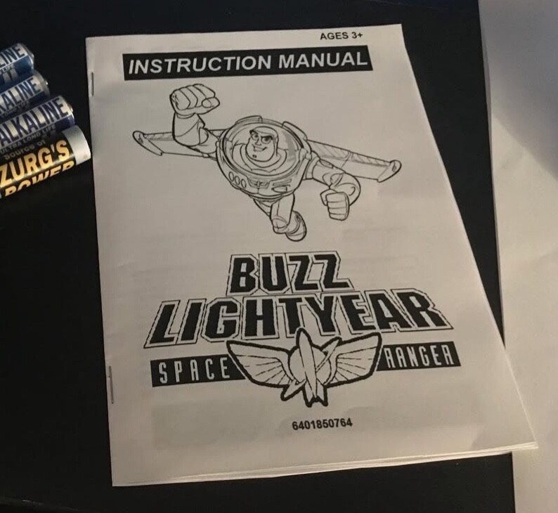 custom Toy Story Buzz Lightyear INSTRUCTION MANUAL replica | eBay