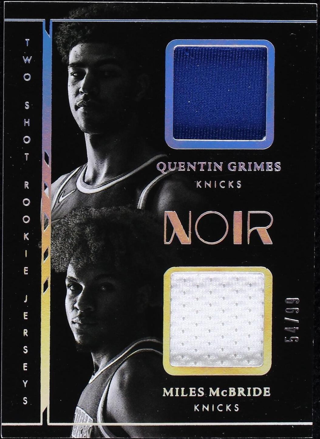 2021-22 Panini Noir - Two-Shot Rookie Jerseys Quentin Grimes, Miles ...