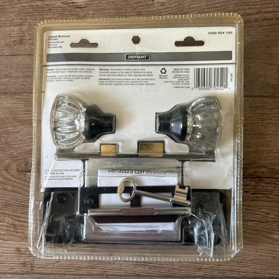 Mortise Lock Set Interior Door, Glass Knobs with Lock, Old Style ...