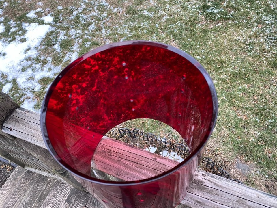 Acrylic 10" Tom Shell by RCI 10"x 10" 1/4 thick in Starlite Red color ...