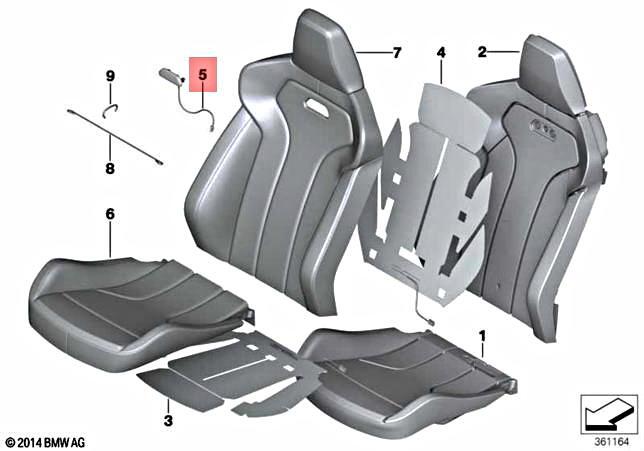 GENUINE BMW M TRIM EMBLEM FOR FRONT SEAT BACKREST F80 M3 F82 M4 ...