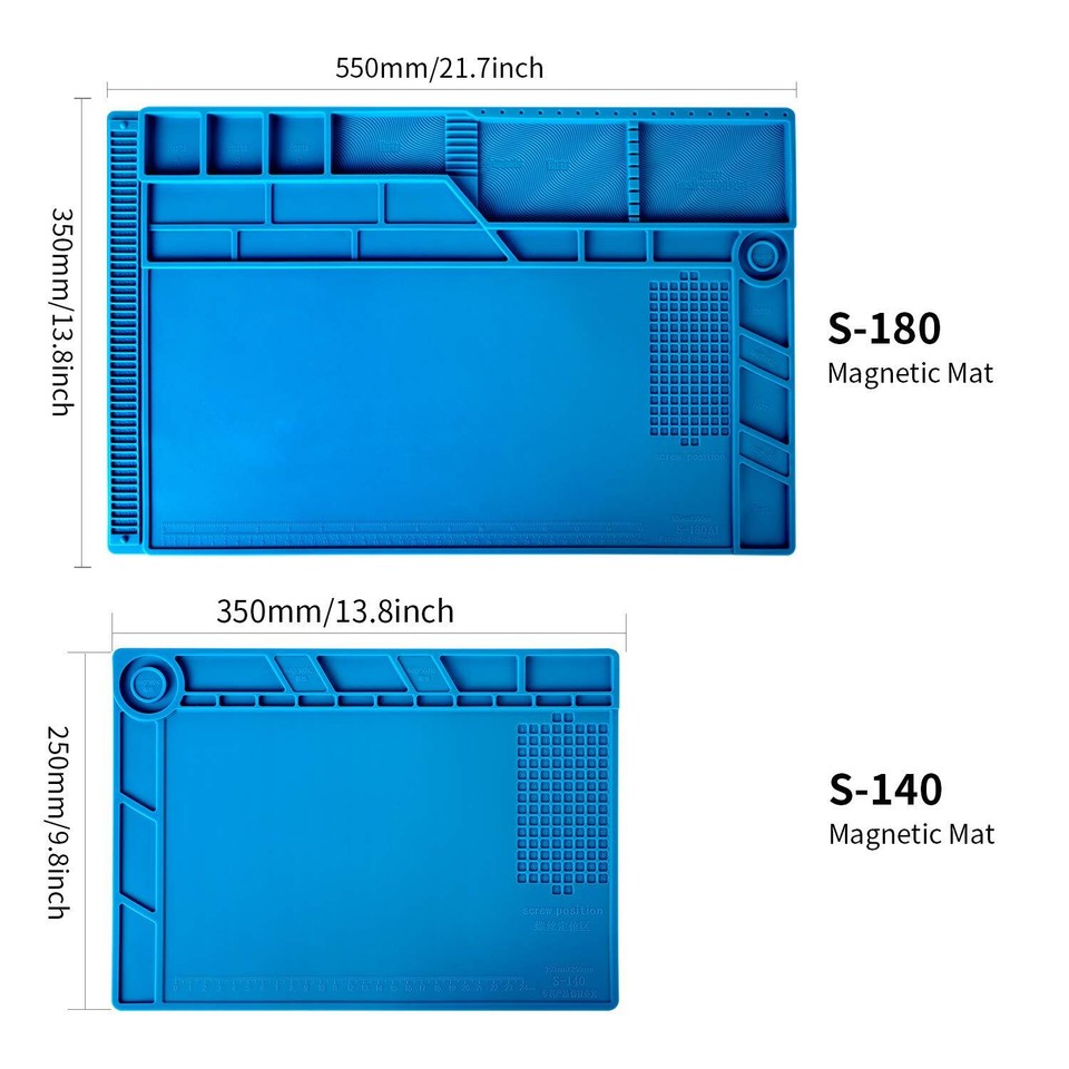 4 Pcs Large Soldering Mat Set Silicone Repair Mat Placing Screws with ...