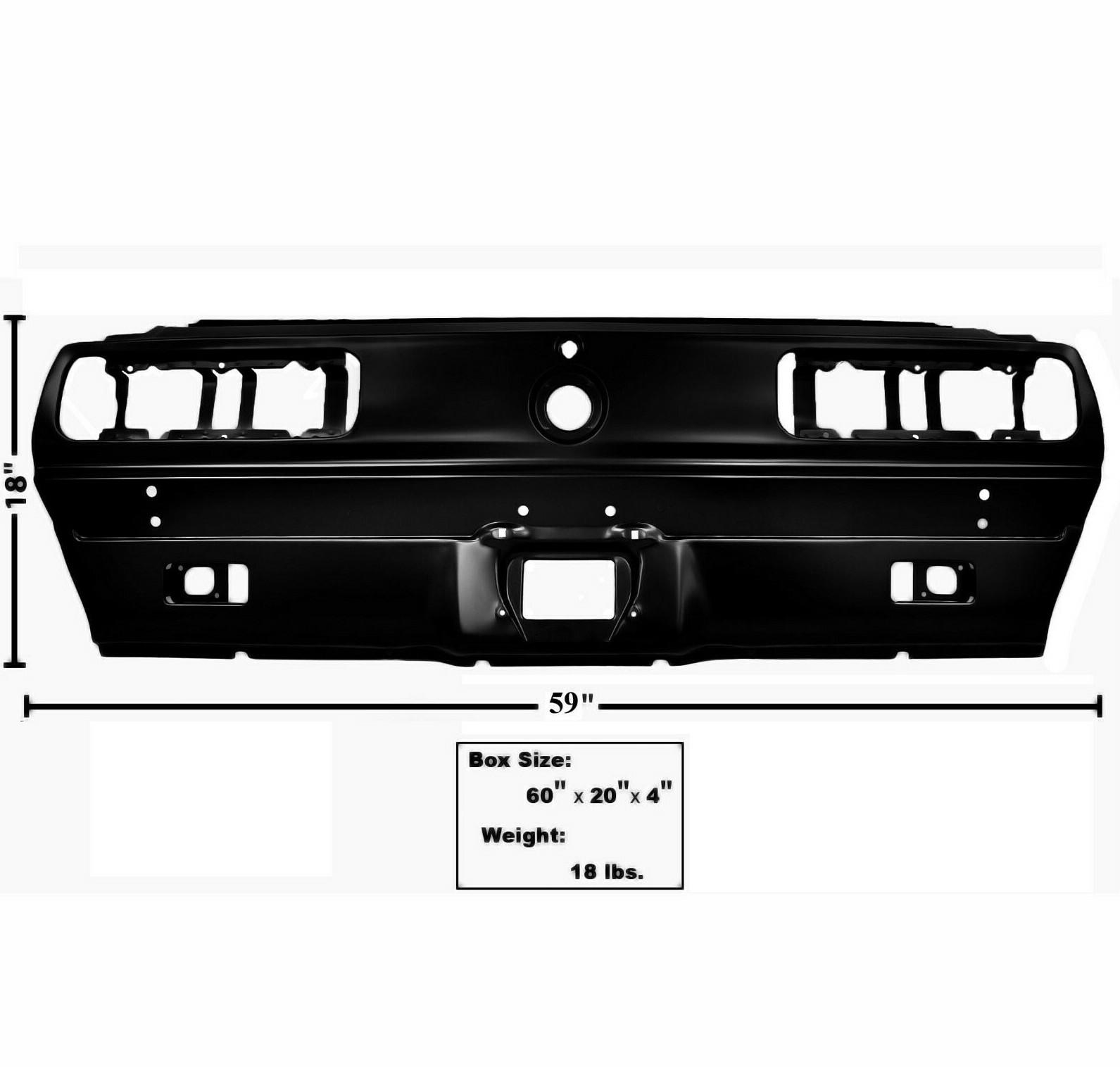 1967 1968 Camaro Rear Tail Light Panel Rally Sport / RS Black EDP Steel ...
