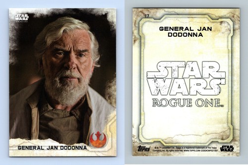 General Jan Dodonna #17 Star Wars Rogue One Series 1 Topps 2016 Trading ...