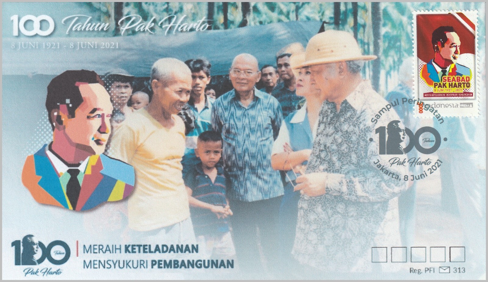 INDONESIË 2021 COVER 100TH ANNIVERSARY OF PAK HARTO - 2ND INDONESIAN ...