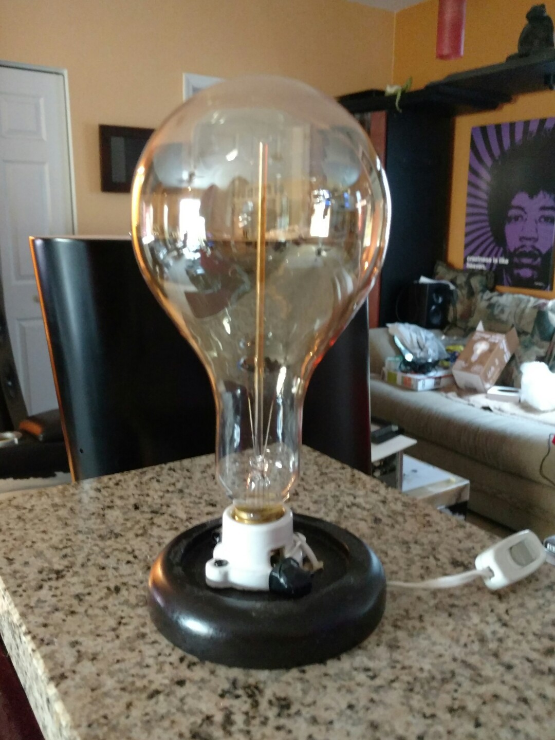 Giant Edison bulb,100w spiral filament, home, bar,restaurant, 2200k ...