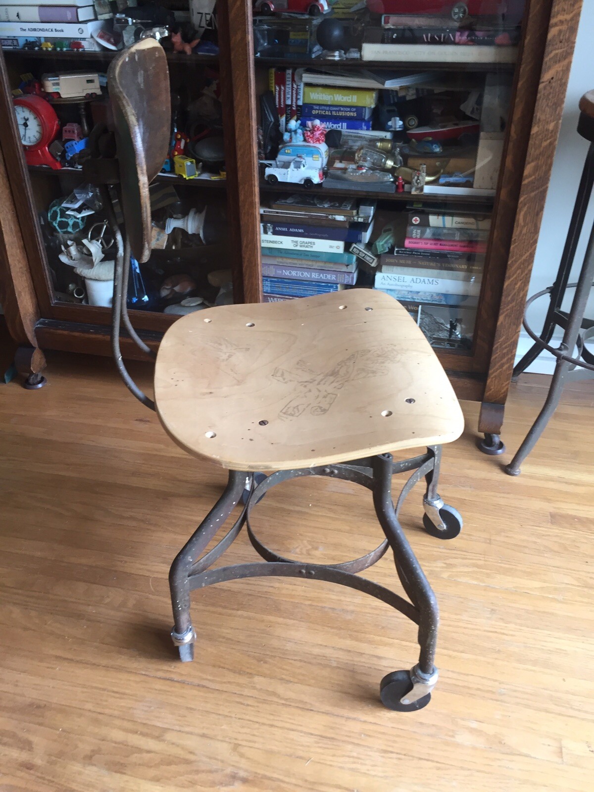 VINTAGE TOLEDO DRAFTING STOOL MACHINE AGE INDUSTRIAL STOOL STEAMPUNK ...