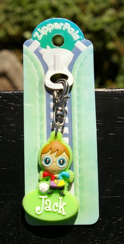 Jack Soccer Football Green Rubber Zipper Pals Easy Pull Clip Charm ...