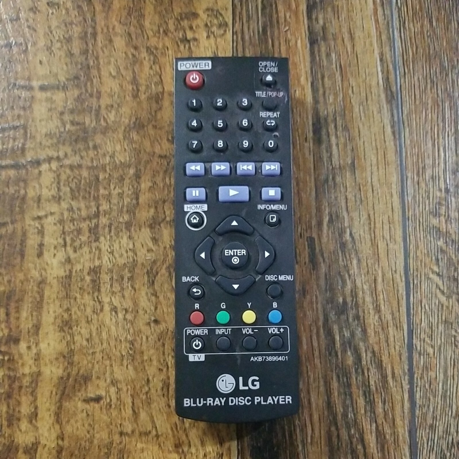 Genuine LG (AKB73896401) Blu-Ray and Home Theater Player Remote Control ...
