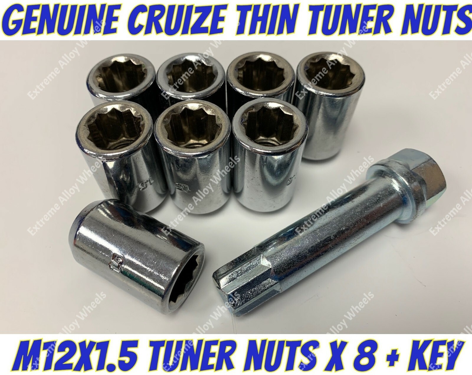 Alloy Wheel Silver Tuner Nuts x 8 M12x1.5 Hyundai Getz i10 i20 Lantra ...